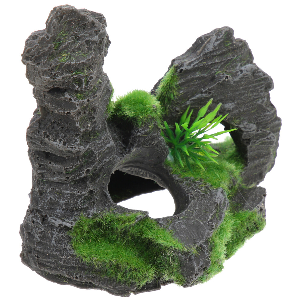 Aquarium Decor PENCK Aquarium Mountain Decor - Resin Stone Cave With ...