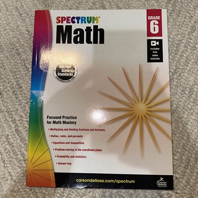 Spectrum Math student workbook for Grade 6 | eBay
