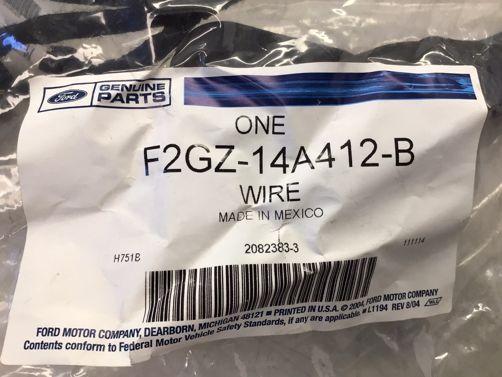 Genuine Ford Wire Jump Central Door Loc F2GZ-14A412-B for sale online ...