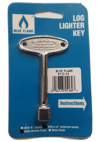 NEW Blue Flame Log Lighter Key Universal 5/16" Universal socket 1/4 ...