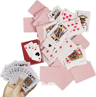 2 Packs Decks Mini Playing Cards 3 Sizes of Mini Poker Card Portable ...