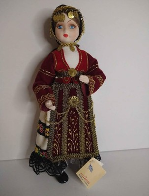 Vintage Greek Porcelain Doll Thessaly in Karagouna Costume (B1) | eBay