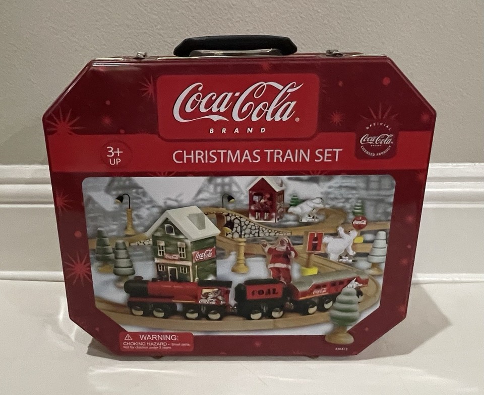 Maxim Wooden Coca Cola Christmas Train Set, Thomas Brio, Metal Case | eBay