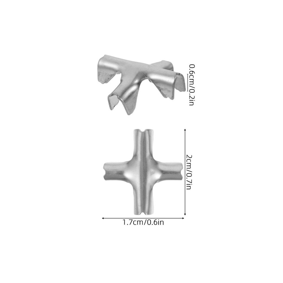 100Pcs Wire Rope Cross Clampfor Safety Net, Stainless Steel Cross Clips ...