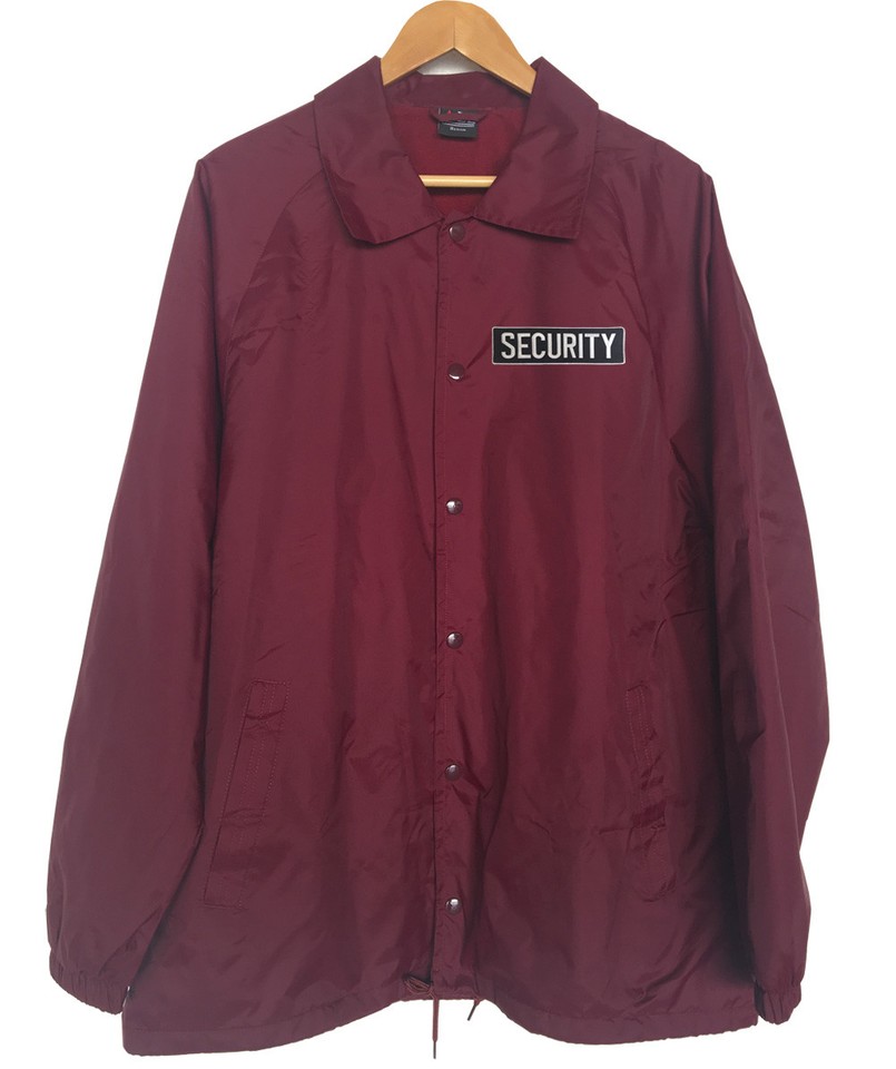 New Men's SECURITY GUARD Embroidery Badges Windbreaker Waterproof Coach ...