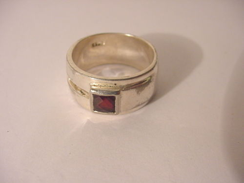 Unbelievable Pure Silver Ring Made In Sweden, Ruby Red Stone 11.1 Grams ...