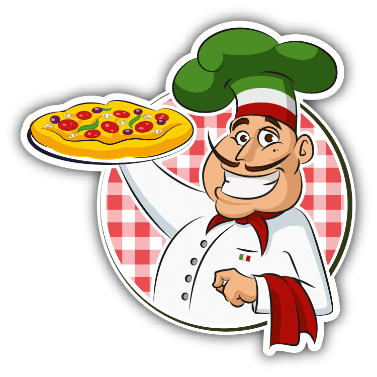 Man Chef Cook Pizza Car Bumper Sticker Decal | eBay