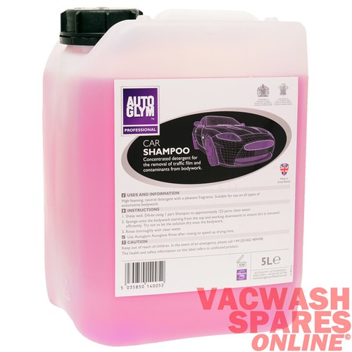 AUTOGLYM CAR SHAMPOO 5 LITRE - PROFESSIONAL RANGE - TRADE PURE SHAMPOO ...
