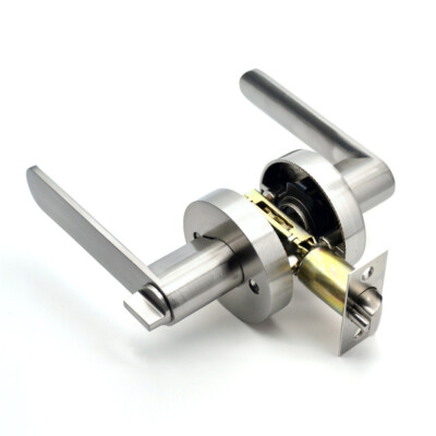 Internal Entry Door Lever Handle Silver Passage Heavy Duty Privacy Lock ...