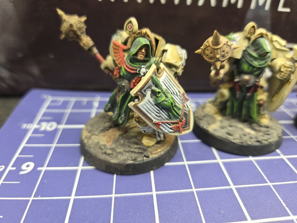 40k Dark Angels Deathwing Knights x5 Pro Painted Death Wing Mace Squad ...