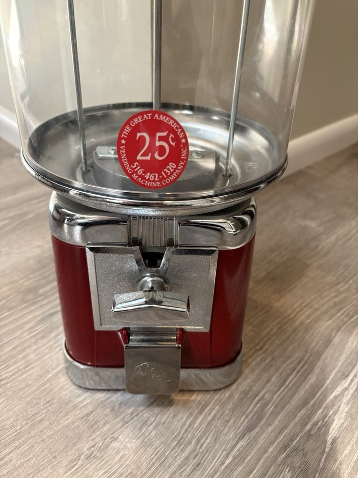 Beaver Maroon & Chrome Gumball Candy Vending Machine RB2820F With ...