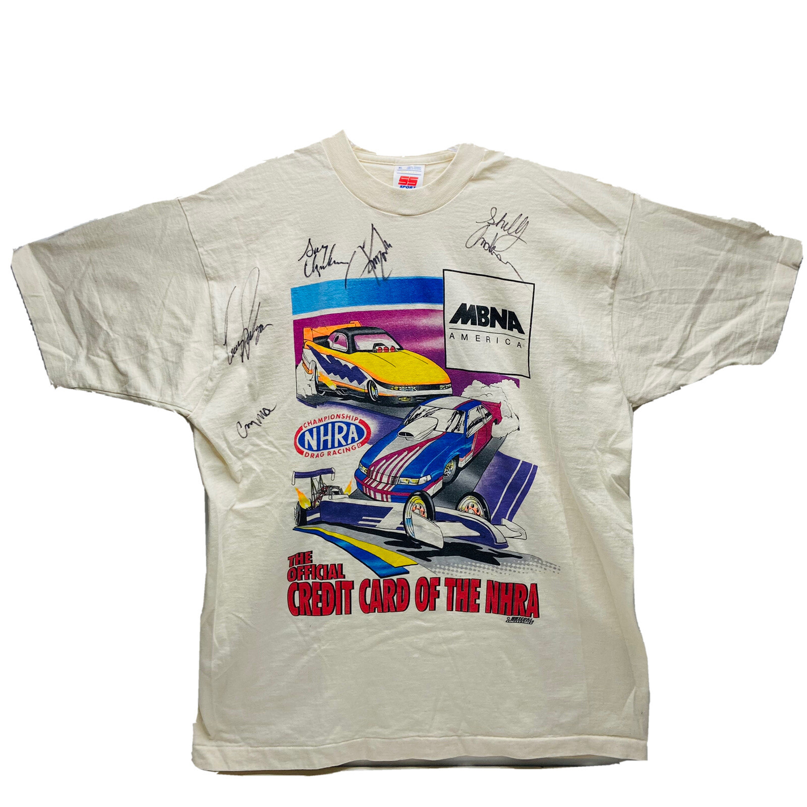 NHRA Championship Drag Racing Retro Hot Rod XL Cotton… - Gem