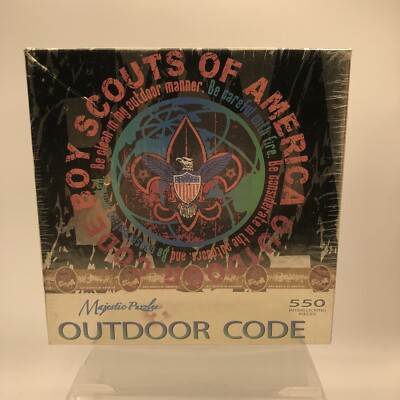 NEW BSA BOY SCOUTS OUDOOR CODE 550 PIECE 16” x 20” PUZZLE MAJESTIC ...