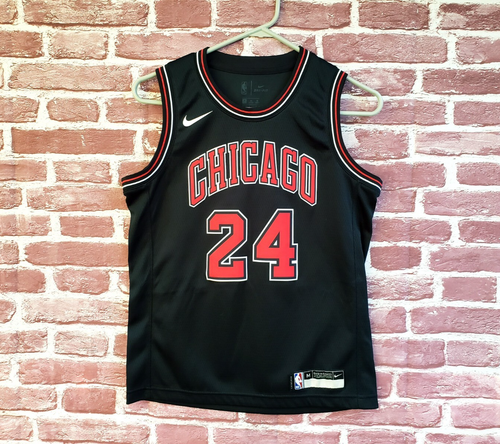 🔥 Chicago Bulls #24 Lauri Markkanen Nike Black Jersey Boys Medium M ...