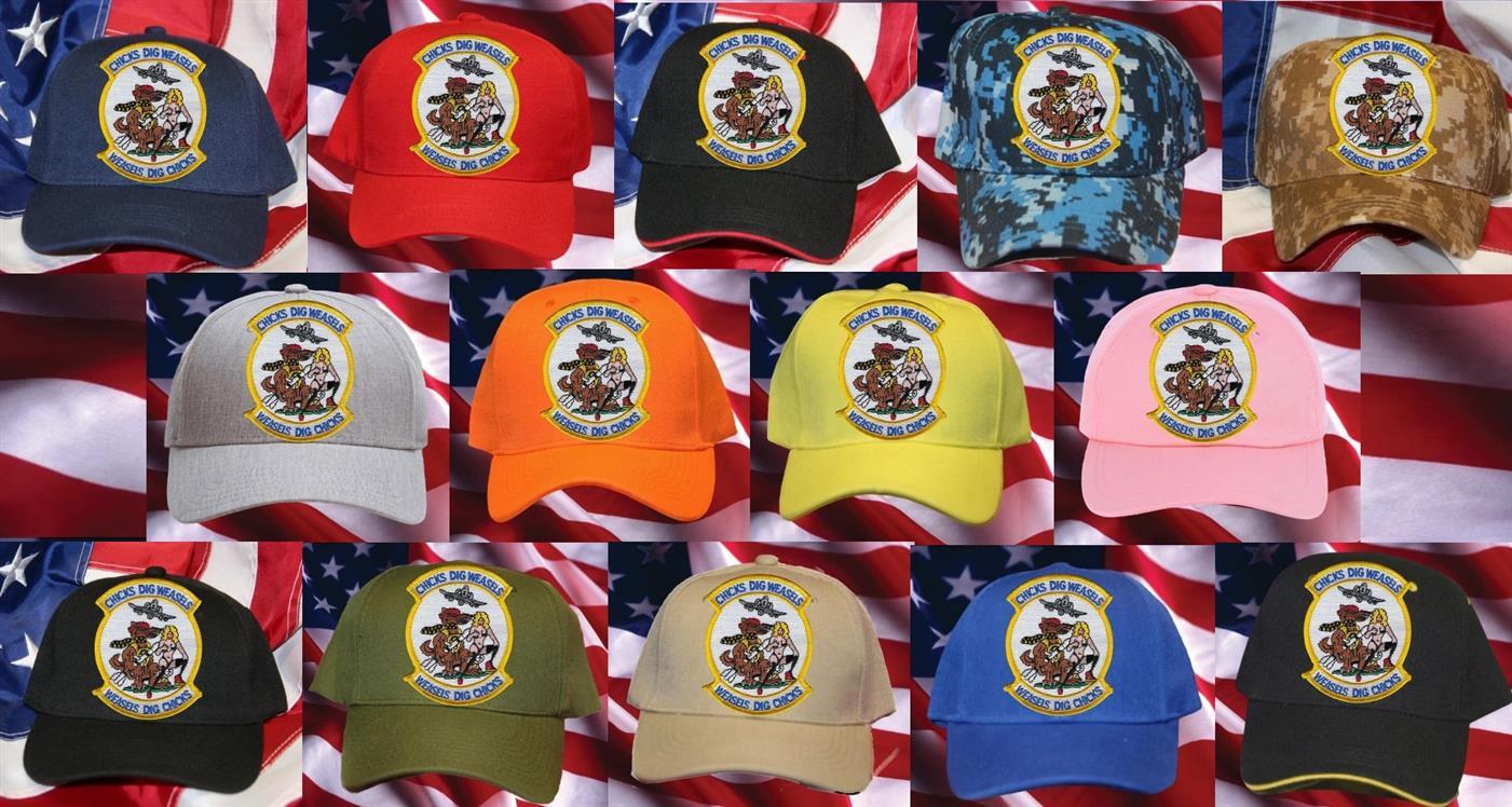 561ST TFS CHICKS DIG WEASELS HAT PATCH CAP US AIR FORCE YGBSM PIN UP F4 ...