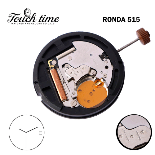 Ronda 515 Swiss Quartz Movement, White Date Disk at 3, 3 Hands. | eBay