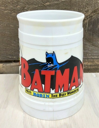 Vintage Batman & Robin Plastic Drink Cup 1966 Old Comic Book Toy Please ...