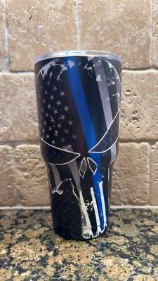 Blue Line Police Cup -dipped- Stainless Steel Tumbler | eBay