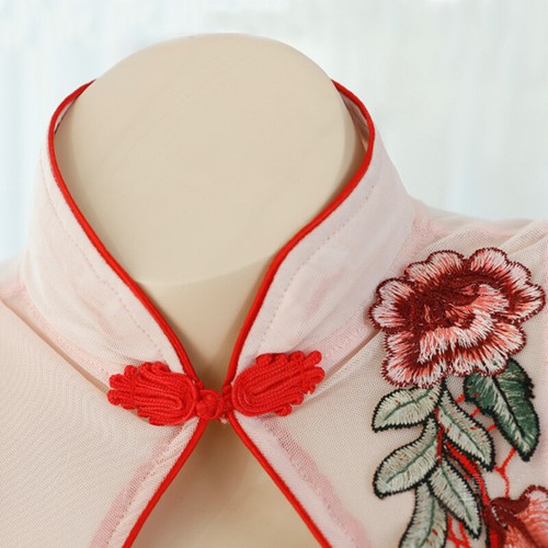 Sexy Chinese Cheongsam Lingerie Floral Sheer Bathrobe Nightdress ...