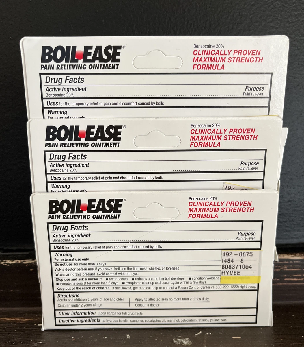 Boil Ease Pain Relieving Ointment Maximum Strength, 54% OFF