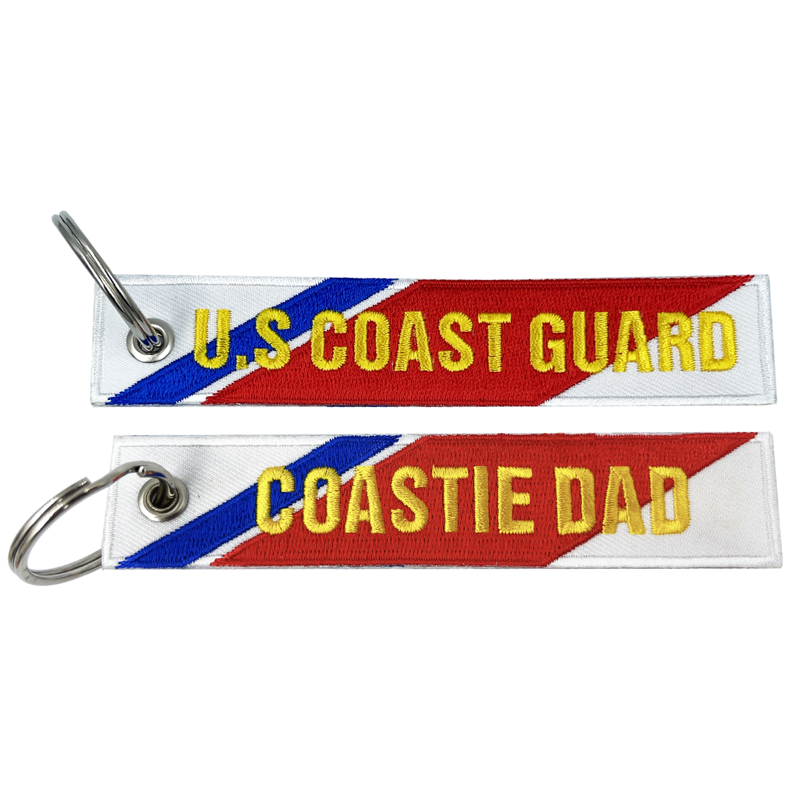 USCG embroidered Coast Guard DAD Keychain Coastie Flag Luggage Tag BL16 ...