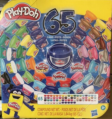 Play-Doh ULTIMATE COLOUR COLLECTION 65 PACK ASSORTED 28g CANS BRAND NEW ...
