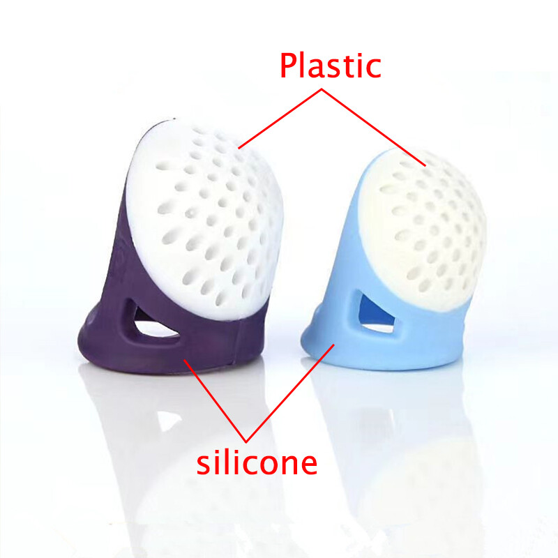 Silicone+Plastic Rubber Thimble Finger protector Finger Cover Guard Cap ...