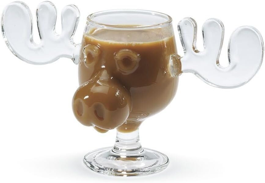 National Lampoon's 8oz Glass Christmas Vacation Moose Mug RARE eggnog ...