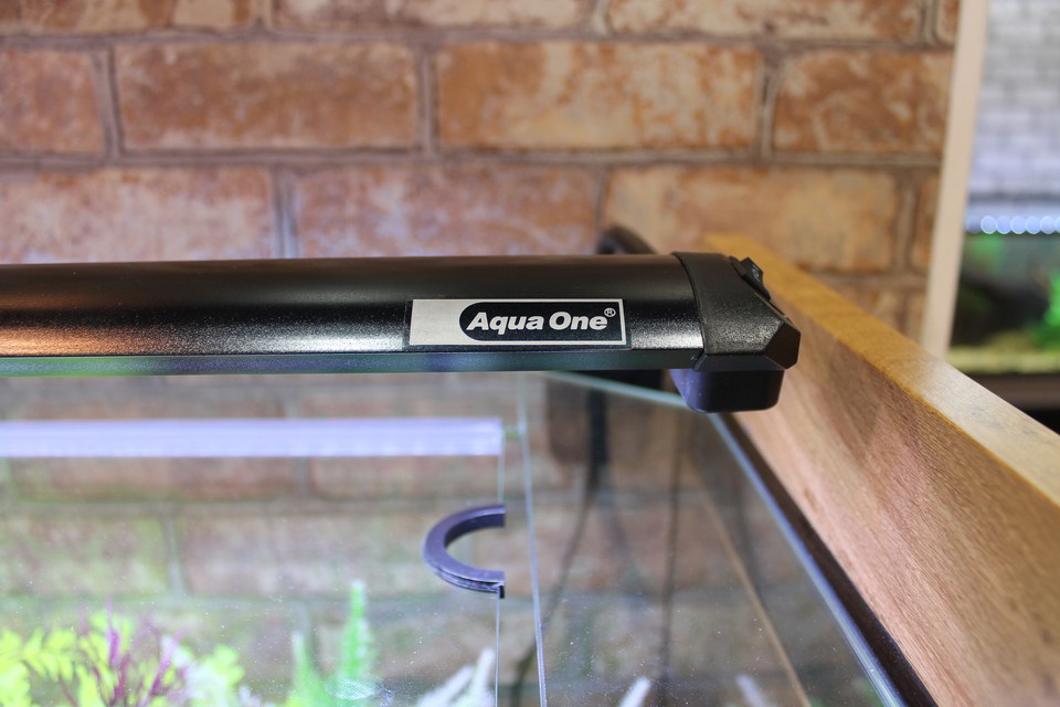 Ex Display Aqua One Oakstyle 300L Oak Fish Tank Aquarium LED Lighting ...