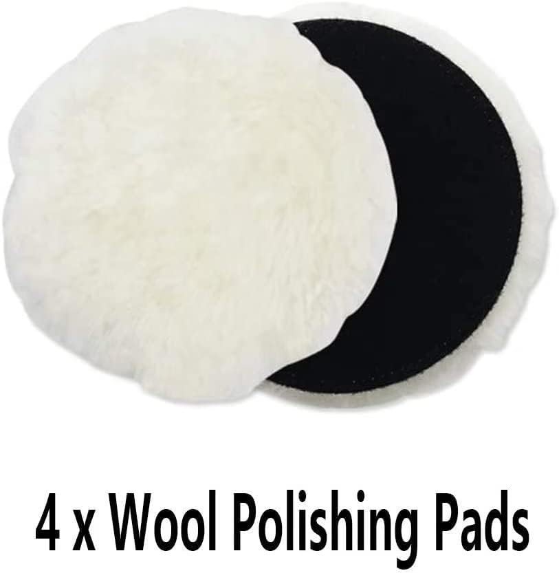 6 Pcs 6 Inch Wool Polishing Buffing Pad Polishing Buffing Wheel for ...