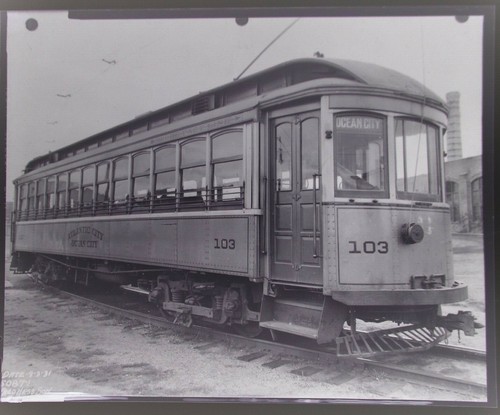 1931 Atlantic City Shore Fast Line Trolley New Jersey NJ 4x5 Copy Photo ...