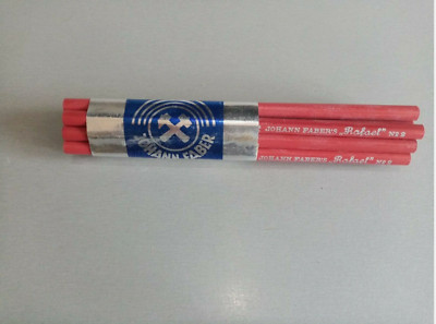 VINTAGE OLD JOHANN FABER-RAFAEL-GRAPHITE PENCILS-12 PCS-in ORG.BANDEROL ...