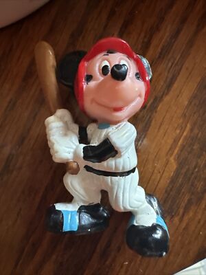 Disney Mickey Mouse Baseball Player 2.25" PVC Figure Vintage | eBay