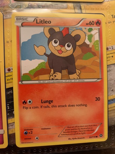 Litleo 22/114 XY Steam Siege Pokemon TCG Card NM / Mint | eBay