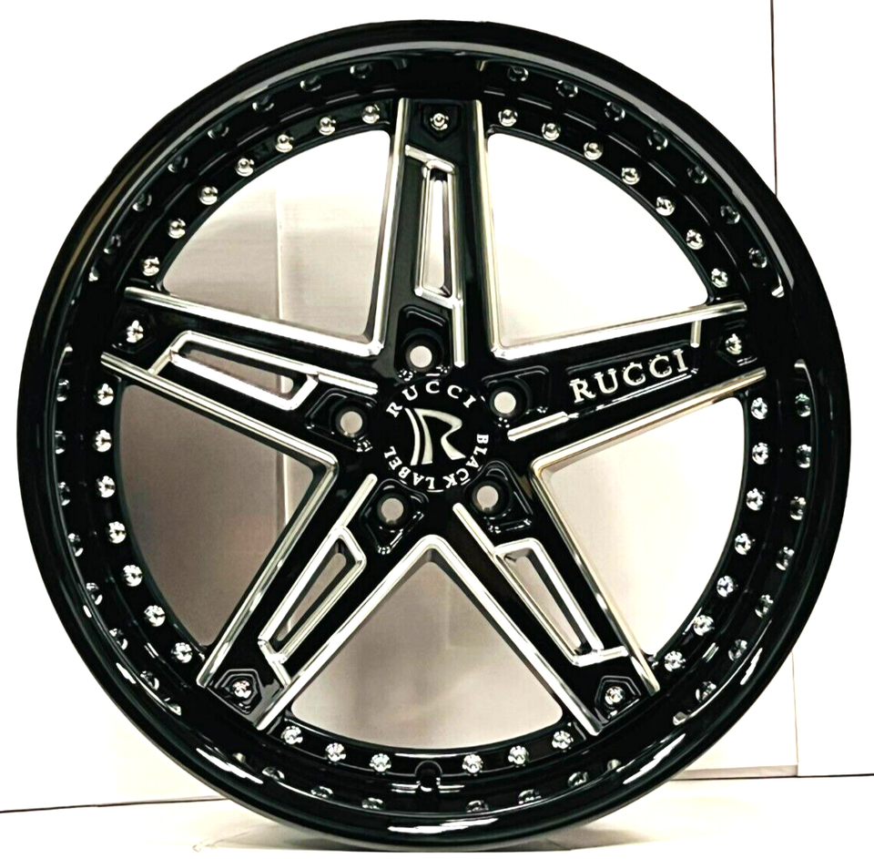 20X10 RUCCI BLACK LABEL BOLT PATTERN 5X112 MERCEDES/AUDI/VOLKSWAGEN ...