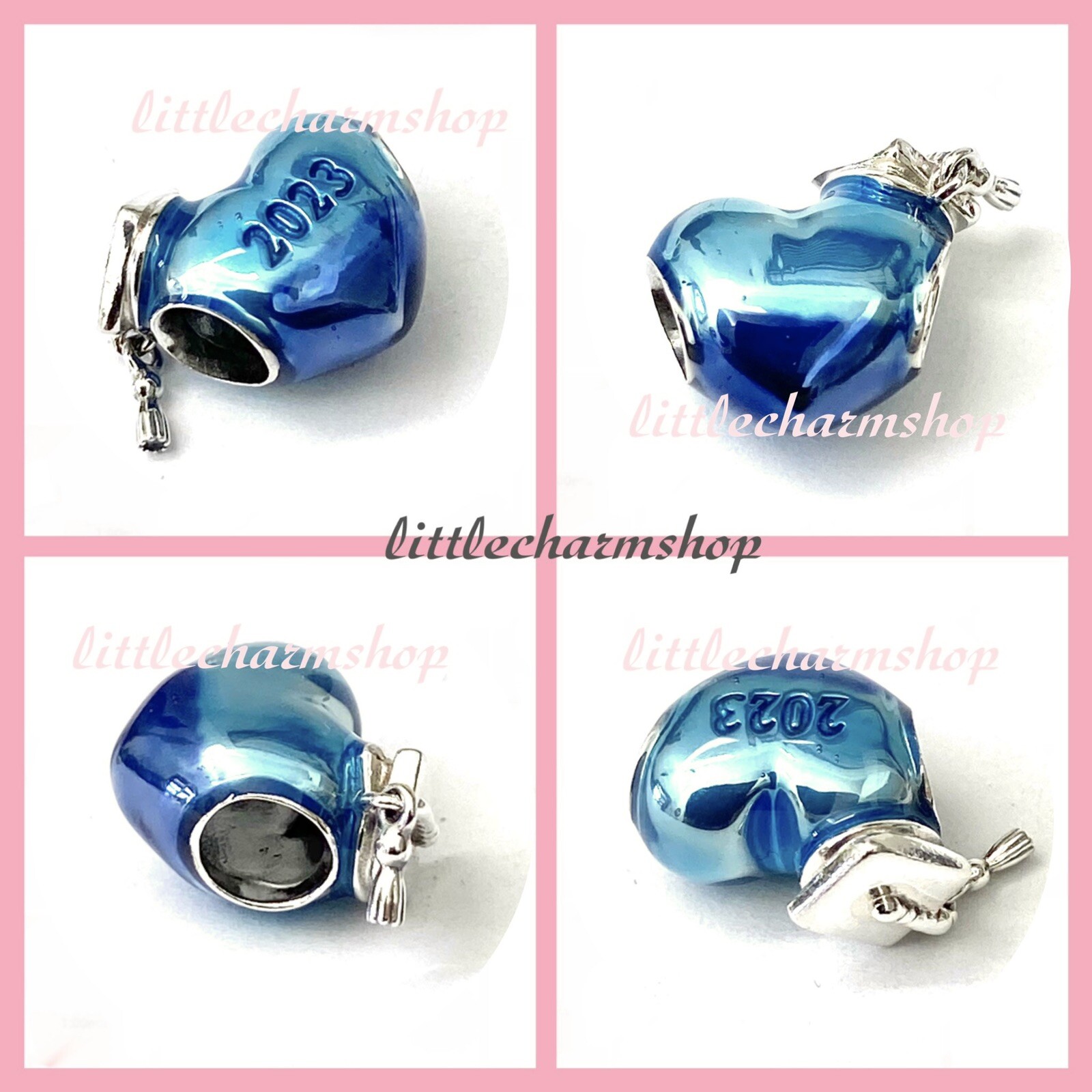 NEW Authentic Genuine PANDORA 2023 Graduation Heart Charm - 792590C01 ...