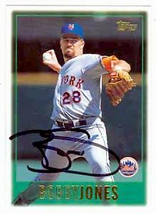 Bobby Jones autographed baseball card (New York Mets) 1997 Topps #361 ...