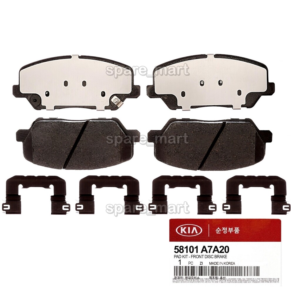 Brake Pad Kit 16" Wheel Only Front 58101A7A20 for Kia * See ...