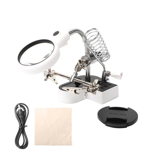 2 LED Stand De Loupe Voyage Pince Pour Station Soudage Outil Troisième ...