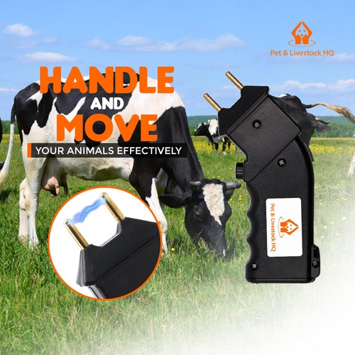 Electric cattle prod prodder 4000V shock handheld cow livestock stock ...