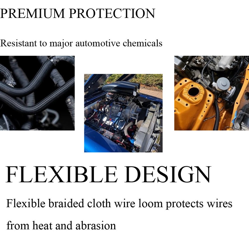 Self Wrapping Braided Split-Sleeve Wire Loom for Automotive Harness ...