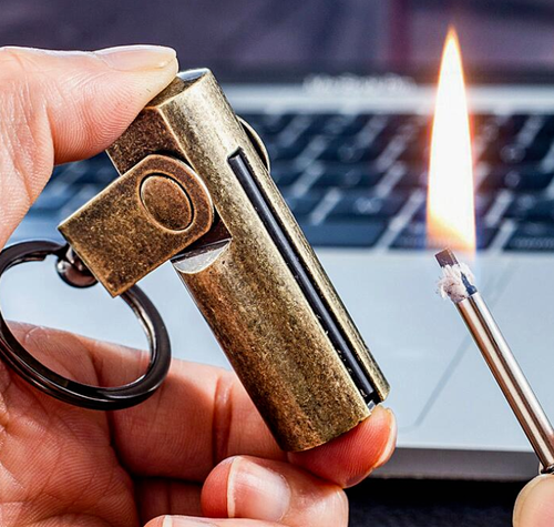 Jobon Waterproof match striker lighter key chain,Survival Tool Oil ...