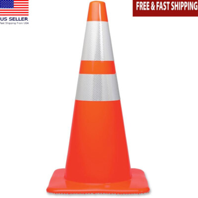 Traffic Cone Reflective Safety Sturdy Stackable Durable Storage 28in ...