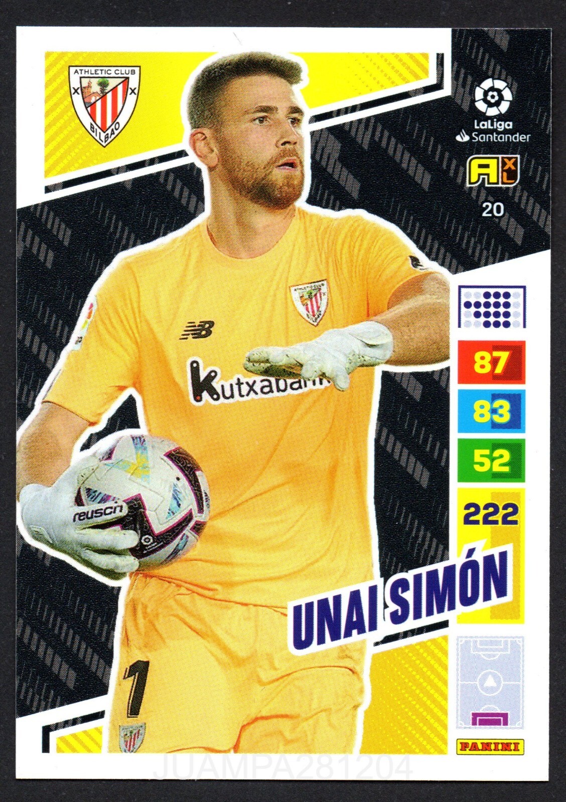 UNAI SIMON #20 ATHLETIC CLUB 2022-23 CROMO PANINI ADRENALYN XL LA LIGA ...