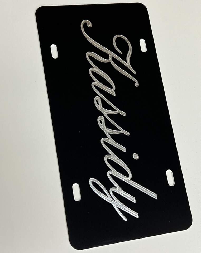 Custom Personalized Cursive Name Engraved Car Tag Aluminum Metal ...