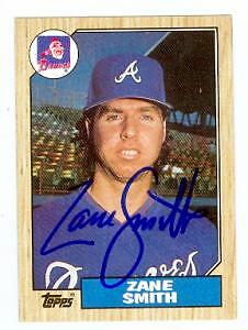 Zane Smith autographed baseball card (Atlanta Braves) 1987 Topps #544 ...