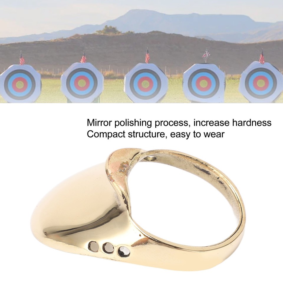 (20)Brass Archery Thumb Ring Finger Protector With Anti Lost Rope BA ...