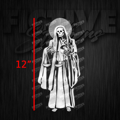 Santa Muerte / Holy Death 12" Sticker Decal White | eBay