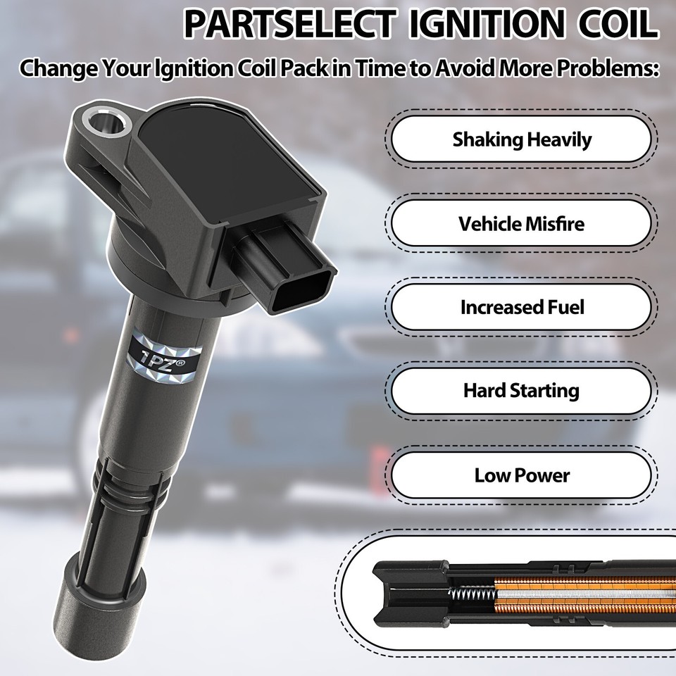 2003-2011 Honda Accord CR-V Civic 2.4L L4 Genuine Ignition Coil UF602 ...