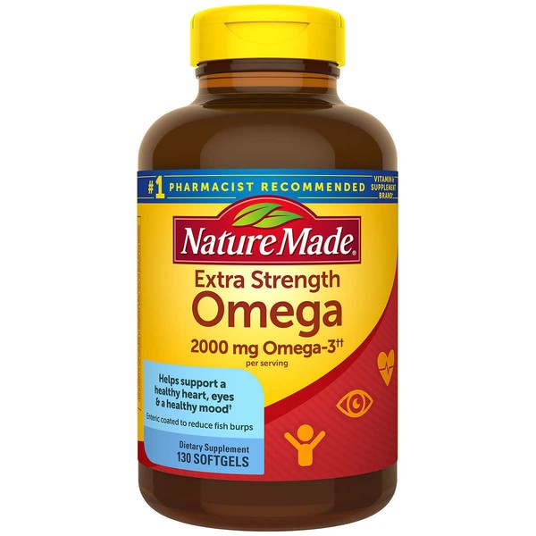 Nature Made Burp Less Extra Strength Mini Omega 3 Fish Oil 1080mg 180 ...